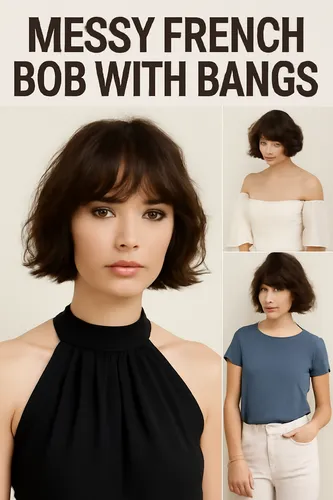 Messy French Bob with Bangs: The Ultimate Versatile Hairstyle Inspired ...